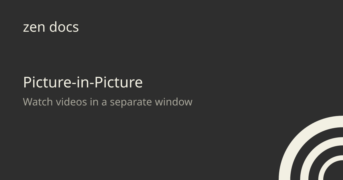 Picture-in-Picture